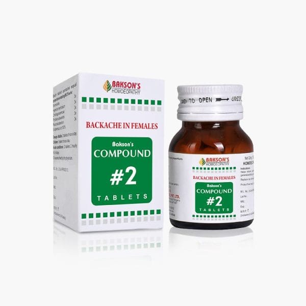 BAKSON COMPOUND #2 TABLETS-100TABS – Dr Homoeo Pharmacy