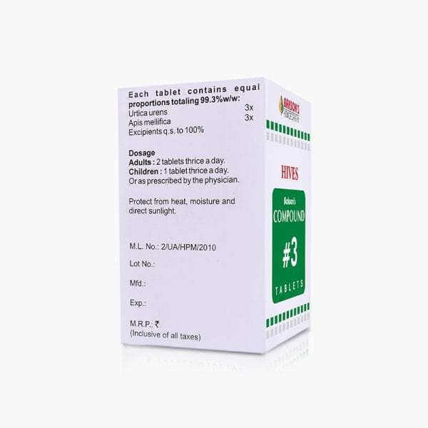 BAKSON COMPOUND #3 TABLETS-100TABS – Dr Homoeo Pharmacy