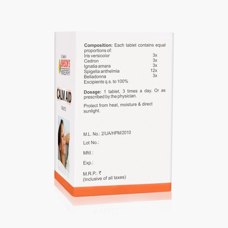 BAKSON CALM AID TABLET – Dr Homoeo Pharmacy